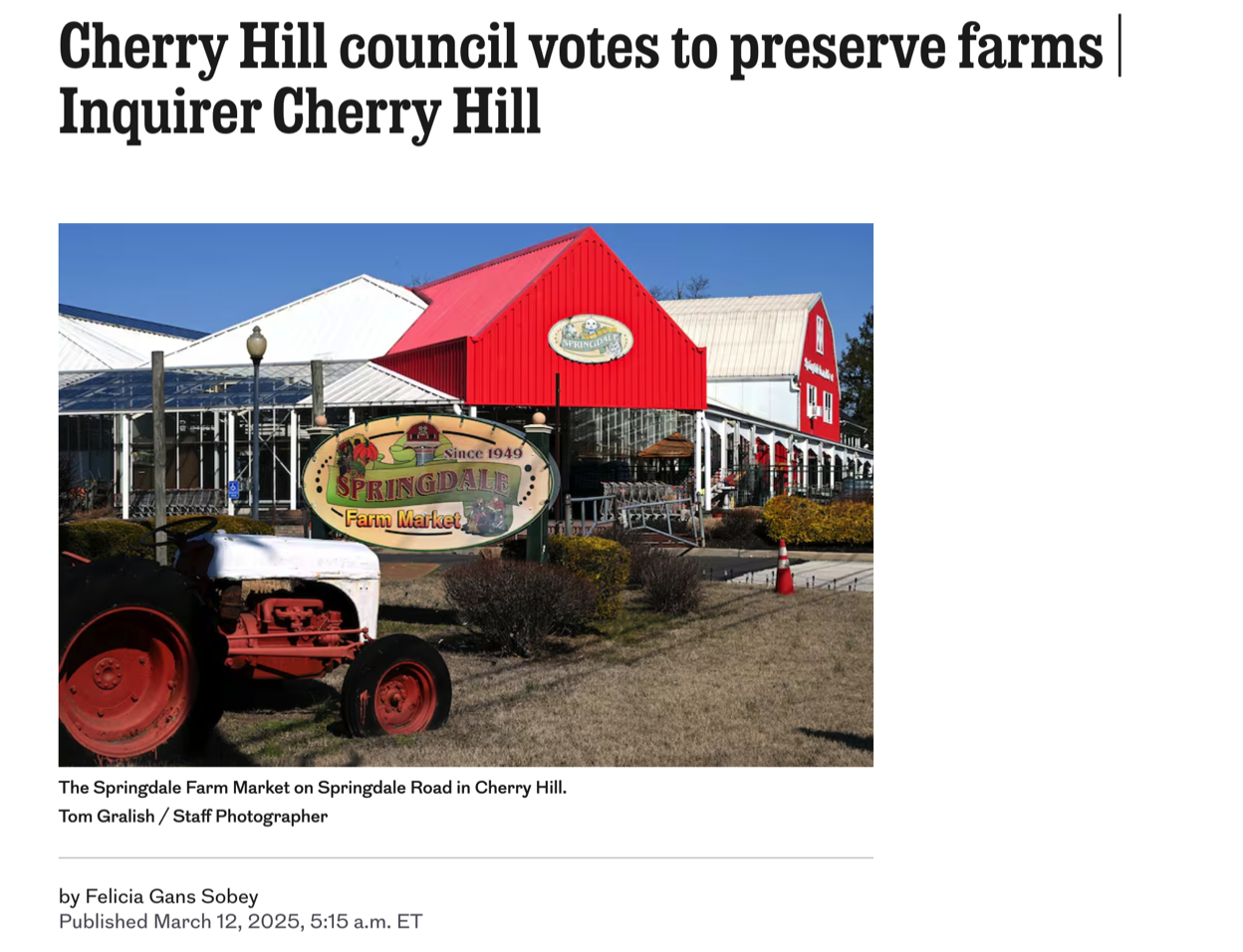 Springdale Farm Market - Media Coverage